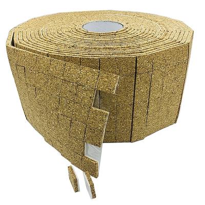 China 25x25x5mm Cork Pads with Static Foam Backing for Glass Protection Roll for sale