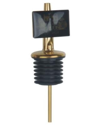 China Stainless Steel Pourer Spout with TPE Stopper for 27.5mm Bottle Silver Gold for sale