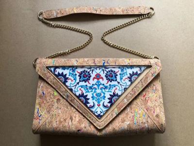 China Eco Cork Ladies Shoulder Bag 24x6x14.5cm Faction Style Hot Sell for sale
