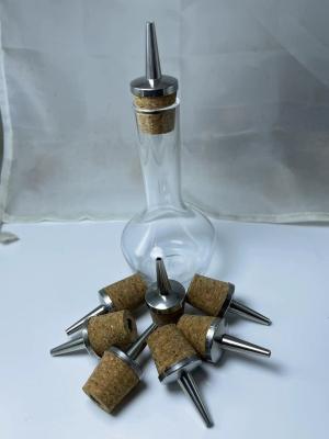 China Stainless Steel Dasher Top with Cork Stopper for 20mm Bottle Neck for sale