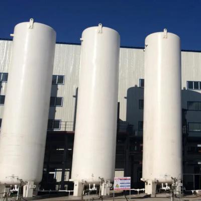 China 150m3 Vacuum Cryogenic Storage Tank Vertical Double Layer , 2m3 Liquid Nitrogen Holding Tank for sale