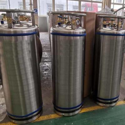 China Vertical Cryogenic Dewar Cylinder Aluminium Insulated Vacuum Nitrogen Tank for sale