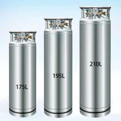 China 1.4mpa Cryogenic Dewar Cylinder 195L Liquid Nitrogen Self Pressurization for sale