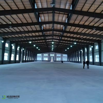 China Prefabricated Prefab Large Span Metal Steel Structure Frame Workshop Storage Warehouse With Free Design for sale