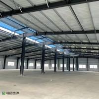 China Large Span Prefabricated Workshop Storage Warehouse With Hot DIP Galvanized Surface Treatment And Insulation Options for sale