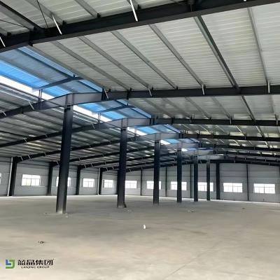 China Large Span Prefabricated Workshop Storage Warehouse With Hot DIP Galvanized Surface Treatment And Insulation Options for sale