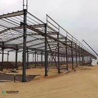 China CE Garage Workshop Buildings Rock Wool Panel Portal Frame Structure for sale