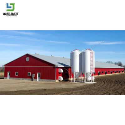 China Prefabricated Low Cost Portal Frame Steel Structure Poultry Shed Chicken Farm House Layer Broiler Hens Shed Barn for sale