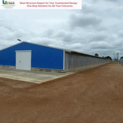 China 3D Modeling Steel Structures Poultry House Bolted Connection Steel Anti Fire for sale