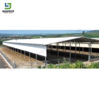 China Prefabricated Agriculture Automated Poultry House Steel Structure Building Poultry Farming Animal Shed Chicken Cow House Semi-Open for sale