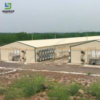 China Hot Dipped Galvanized Steel Frames Prefab Chicken House Poultry Farm House Cow Cattle Barn Shed for sale