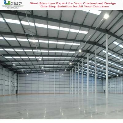 China 100mm PU Insulation Prefab Commercial Workshop Warehouse Mobile Modular Water Proof Metal Steel Frame Plant Construction for sale