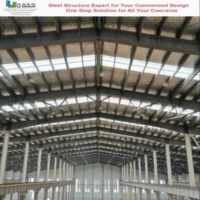 China Hot-Rolled Steel Q355b Q235b Light Weight Pre-Engineering Prefabricated Steel Structure Frame Building For Storage And Logistics for sale
