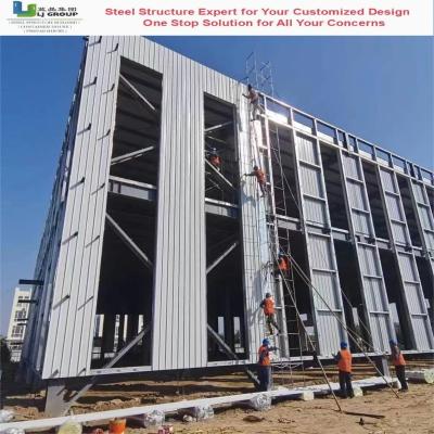 China 3D Modeling Design Prefabricated High Rise Galvanized Painted Portal Light Steel Farme Storage Shed Workshop Warehouse for sale