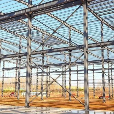 China Low Price Prefab Ready Made Prefabricated Steel Structure Insulated Crane Metal Construction Workshop with Sandwich Panel Wall for sale