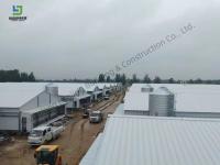 China Prefabricated Customized Tiny Prefab Steel Structure Shed Warehouse Garage Hanger Shed Cow Bar Poultry Chicken House Industrial Factory for sale