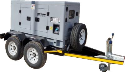 China 200kW CE ISO Trailer Mounted Diesel Generator Set | 400V Three Phase Water Cooled Genset with 2550mm Length for sale