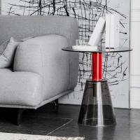 China Minimalism Living Room Tempered Glass Top Coffee Table Mini Light Luxury for sale