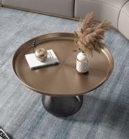 China Brushed Brass Stainless Steel Top Bell Side Table Nordic Round for sale
