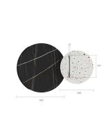 China ODM Fashionable Rock Plate Round Coffee Table Sets Of 2 58cm And 90cm for sale