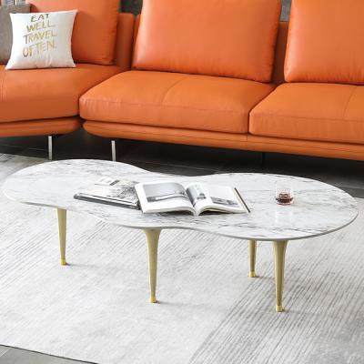China Living Room Rock Board Irregular Shape Coffee Table Special Shape Simple Style for sale