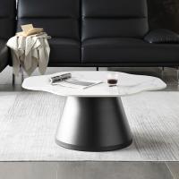 China Microcrystalline Round Rock Coffee Table 30kgs With Carbon Steel Base for sale