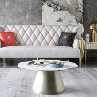 China Microcrystalline Round Rock Coffee Table 30kgs With Carbon Steel Base for sale