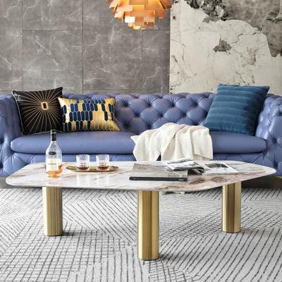 China 145cm Microcrystalline Rock Slab Coffee Table High Density for sale