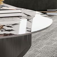 China Ergonomics Metal Based Round Rock Coffee Table Minimalist 300kg Bearing Capacity for sale
