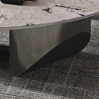 China Ergonomics Metal Based Round Rock Coffee Table Minimalist 300kg Bearing Capacity for sale