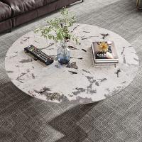 China Ergonomics Metal Based Round Rock Coffee Table Minimalist 300kg Bearing Capacity for sale