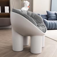 China PU Fabric Leisure Chair Down Filled Cushion Elephant Leg Chair Italian Style for sale