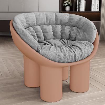China PU Fabric Leisure Chair Down Filled Cushion Elephant Leg Chair Italian Style for sale