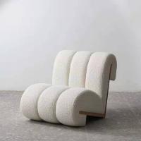 China 96cm Floor Sofa Chair Teddy Wood Frame Fabric Leisure Chair ODM Available for sale