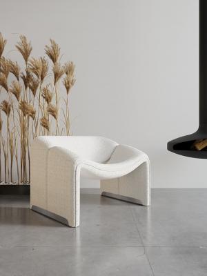 China Fabric Leisure Chair Living Room Furniture White cloth  Fabric Leisure Chair for sale