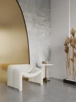 China Fabric Leisure Chair Living Room Furniture White cloth  Fabric Leisure Chair for sale