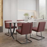 China 180*92cm Contemporary Marble Dining Table ODM White Stainless Frame for sale