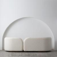 China Three Dimensional White Teddy Velvet Couch Sofa Polyester Fiber for sale