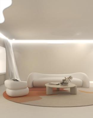 China OEM Waiting Room Sectional Modern Fabric Sofa Set Arch Shape for sale