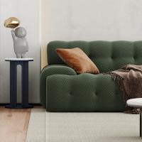 China Knitted Modern Fabric Sofa Set Ergonomic Cloth Green 3 Seater Fabric Sofa for sale