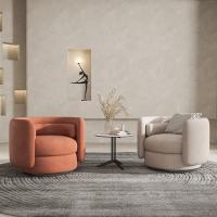 China Curved Armrests 3 And 1 Seater Sofa Long Straight Couch Plush Cushions for sale