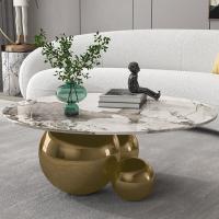 China 12mm Thick Modern Marble Top Coffee Table Luxury Italian Style for sale