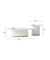 China 120*80cm Round Pedestal Coffee Table Marble Plate OEM With Wooden Base for sale