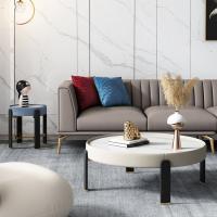 China PU Wood Minimalist Marble Coffee Table Set 45cm For Living Room for sale