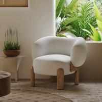China Bedroom Upholstery Teddy Fabric Chair High Elastic Sponge Filling for sale