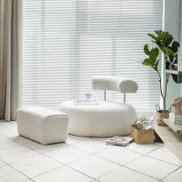 China White Pink Bedroom Pedal Cashmere Lazy Sofa Chair Pine Frame for sale