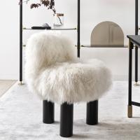 China Fabric Leisure Chair Ins Modern Creative Art Alpaca Three Legged Leisure Chair for sale