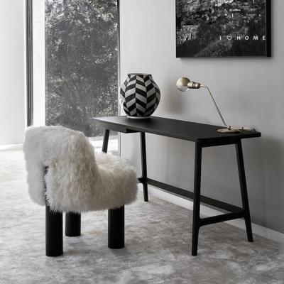China Fabric Leisure Chair Ins Modern Creative Art Alpaca Three Legged Leisure Chair for sale