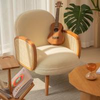 China Fabric Leisure Chair Rattan Sofa Living Room Single Chair Back Chair for sale
