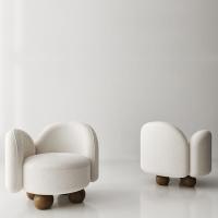 China Ergonomic Fabric Leisure Chair Creative Designer Nordic Sofa Chair for sale